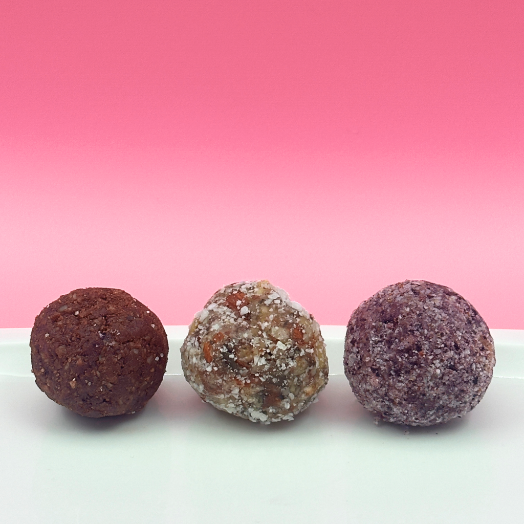Choc Hazelnut, Lemon Almond & Blueberry Balls - Good Food Sisters